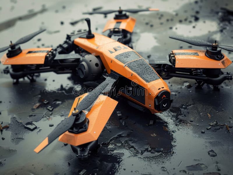 Futuristic Drone Design on a Surface with Intricate Detailing and ...