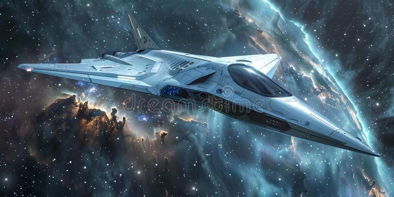 Sleek Futuristic Fighter Jet Featuring Advanced Technology in a ...