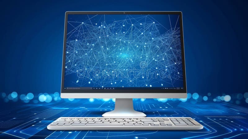 Sleek and Futuristic High Performance Personal Computer Displayed on a ...