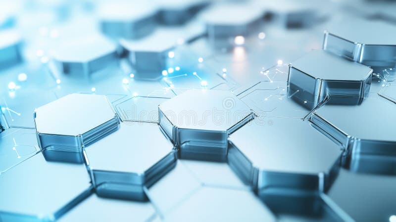 A Sleek, Futuristic Networking Background with Interconnected Hexagons ...