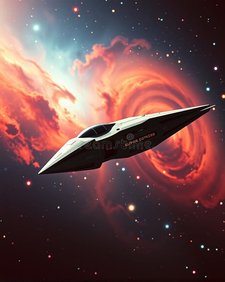 A Sleek, Futuristic Spaceship with Sharp Edges and a Dark Color Scheme ...