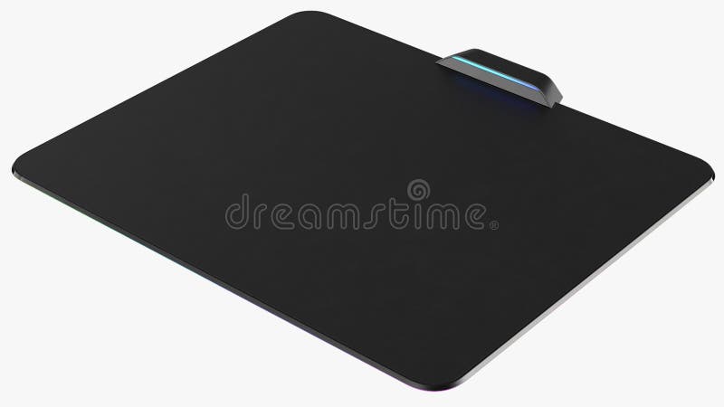 Sleek Gaming Mouse Pad with LED Edge Light Stock Image - Image of ...