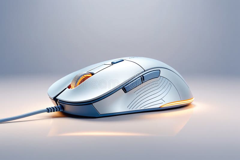 Sleek Gaming Mouse Positioned on a Smooth Surface with Illuminated ...