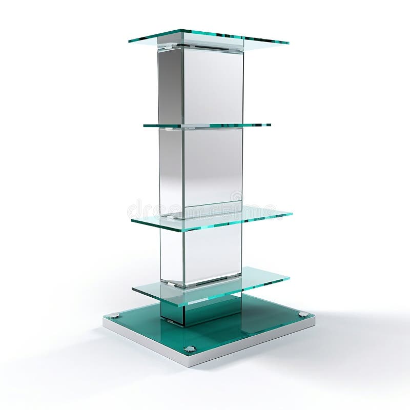 Sleek Glass Display Podium for Merchandise or Awards Stock Illustration ...