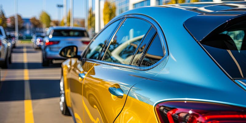 The Sleek, Glossy Texture of a Freshly Waxed Car, with Reflections of ...