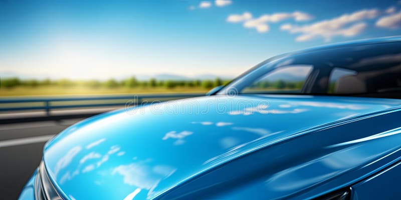 The Sleek, Glossy Texture of a Freshly Waxed Car, with Reflections of ...