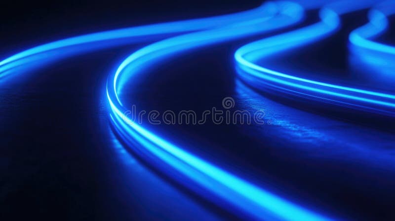 Sleek, Glowing Neon Light Lines Stock Image - Image of cool, colors ...