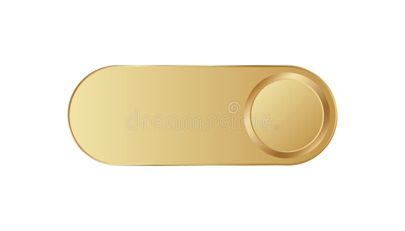Sleek Gold Toggle Switch with Smooth Rounded Edges in Modern Minimalist ...