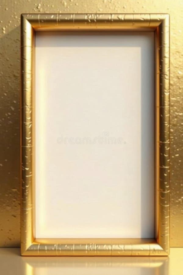 Sleek Golden Horizontal Frame, Minimalist Style, Refined, Frame Mockup ...