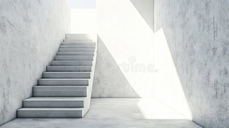 Sleek Gradient Staircase in Modern Abstract Interior Design 4 Stock ...