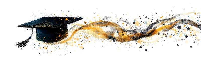 A Minimalistic Graduation Cap Formed by Thousands of Tiny Dots in ...