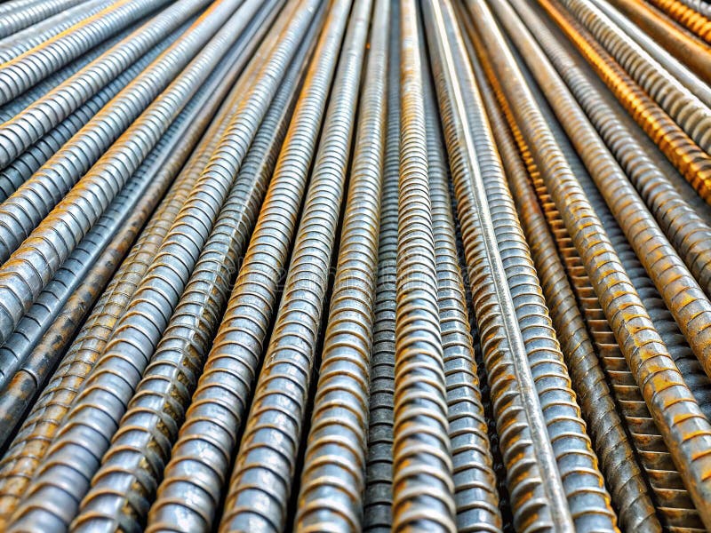 Sleek Gray Rebar Texture a Minimalist Industrial Background for ...