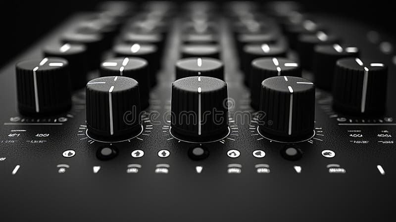 A Sleek Grayscale User Interface Design Featuring High-contrast Buttons ...