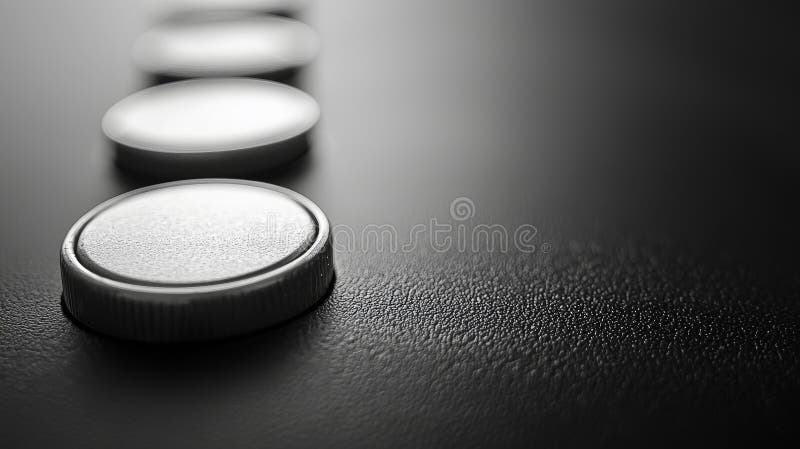 A Sleek Grayscale User Interface Design Featuring High-contrast Buttons ...