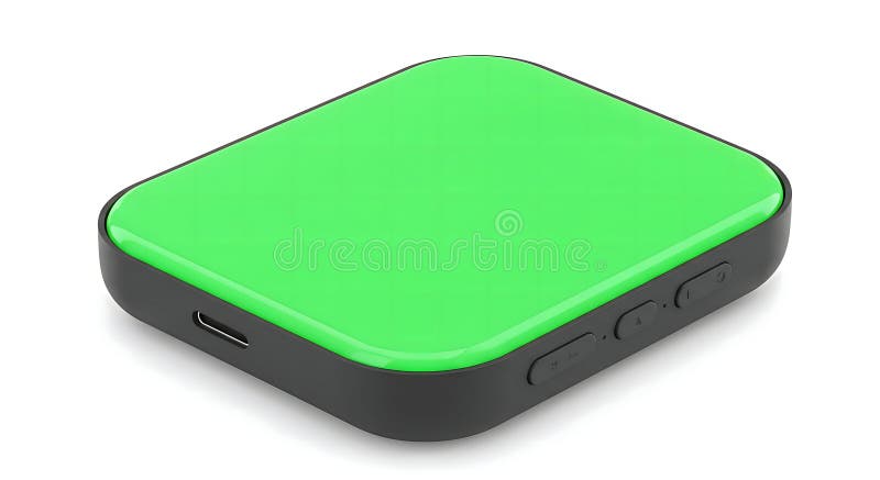 Sleek Green Portable Bluetooth Audio Transmitter Receiver Stock ...