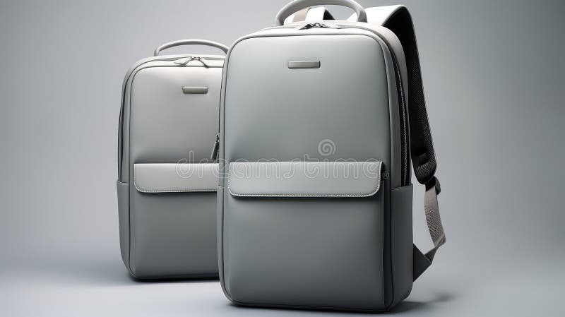 Sleek grey backpack stock illustration. Illustration of practical ...