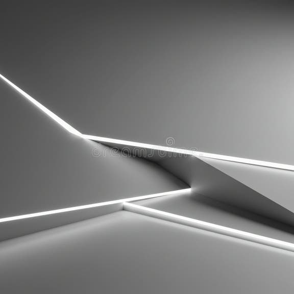 Sleek Grey Geometric Design Featuring Sharp Angles and Intersecting ...