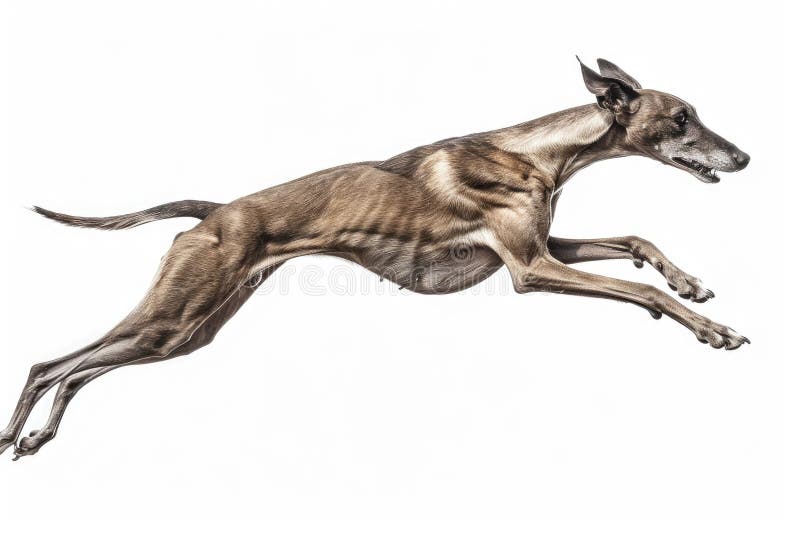 A Greyhound Racing at Full Speed Stock Illustration - Illustration of ...