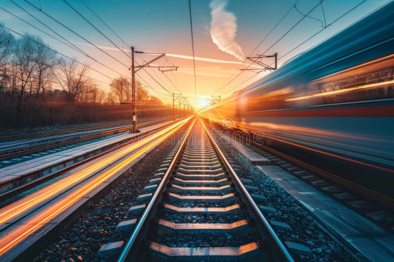 Sleek High Speed Train Embodies Innovation and Efficiency in ...