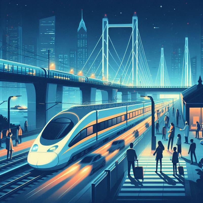 Sleek High-Speed Train in Motion : Speed Concept in Transport ...