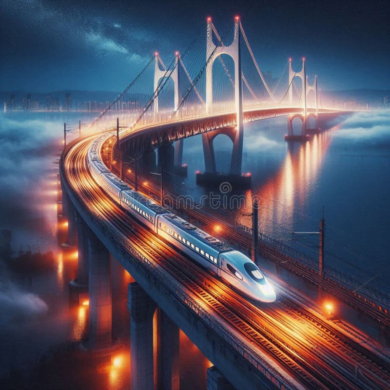 Sleek High-Speed Train in Motion : Speed Concept in Transport ...