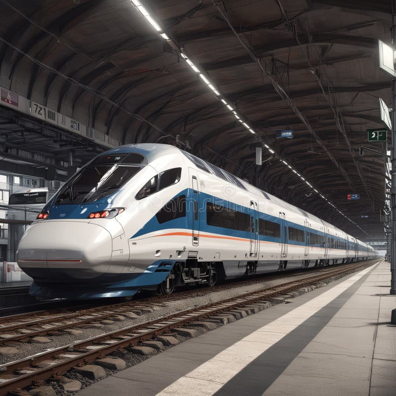 Sleek High-Speed Train in Motion : Speed Concept in Transport ...