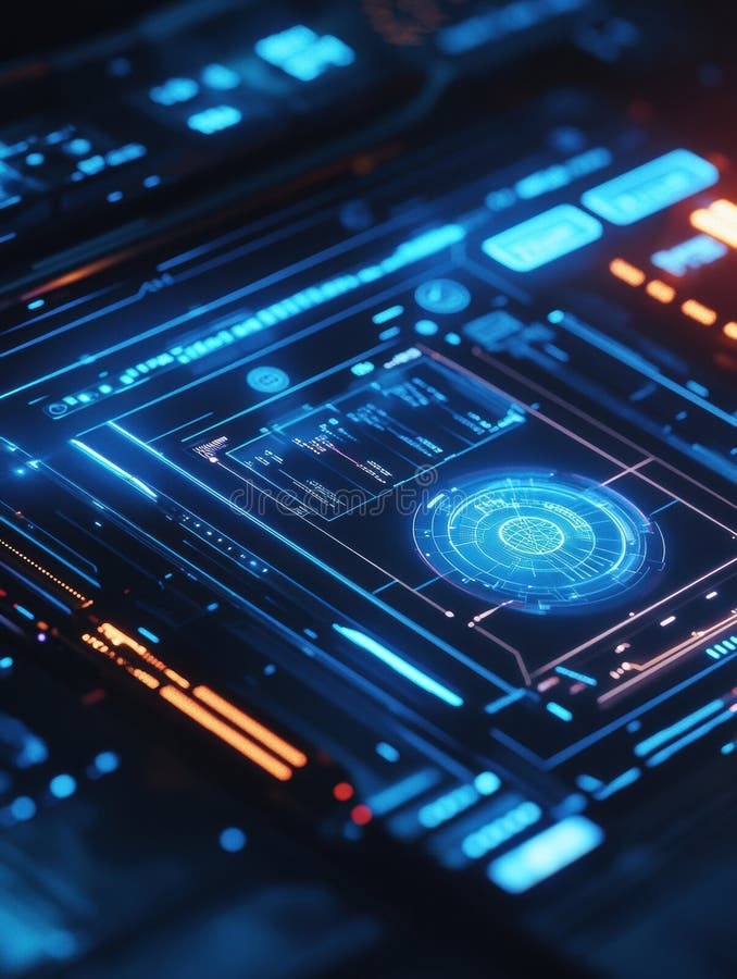 Sleek Holographic Interface Showcases Real-time Political Data within ...