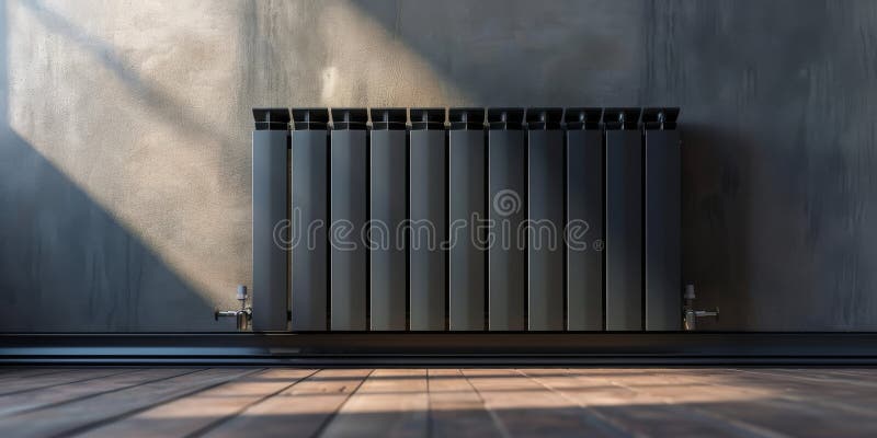 Sleek Home Radiator Powered by Efficient Central Heating System Stock ...