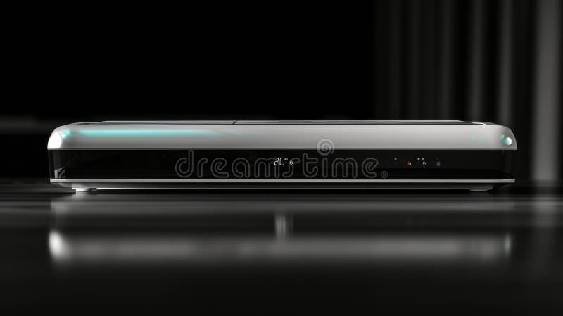 Sleek Horizontal Air Conditioner with Futuristic Interface Stock Photo ...