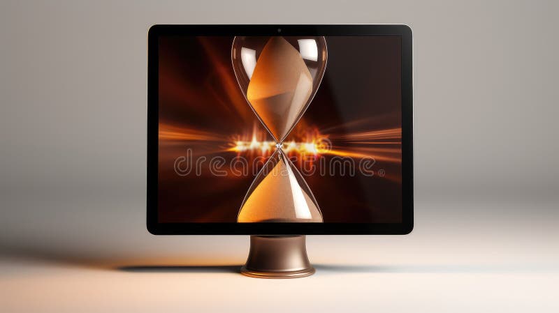 Sleek hour glass graphic stock illustration. Illustration of minimalism ...