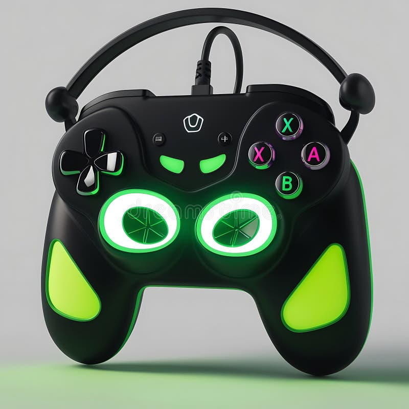 Illuminated Gaming Controller with Headset: Next-Gen Ergonomic Design ...