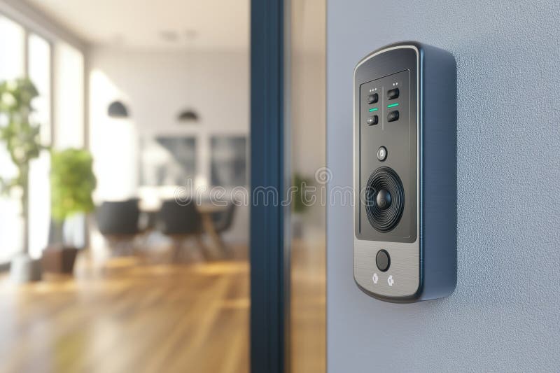Modern Intercom System Mounted on a Wall in a Stylish Office ...