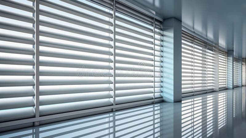 Sleek Interior, Automated Office Window Blinds, Light Control ...