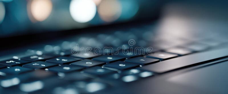 The Sleek Keyboard Illuminated with Bokeh Effects for a Modern ...