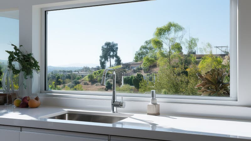 Window Top View Line Icon Vector Illustration Stock Vector ...