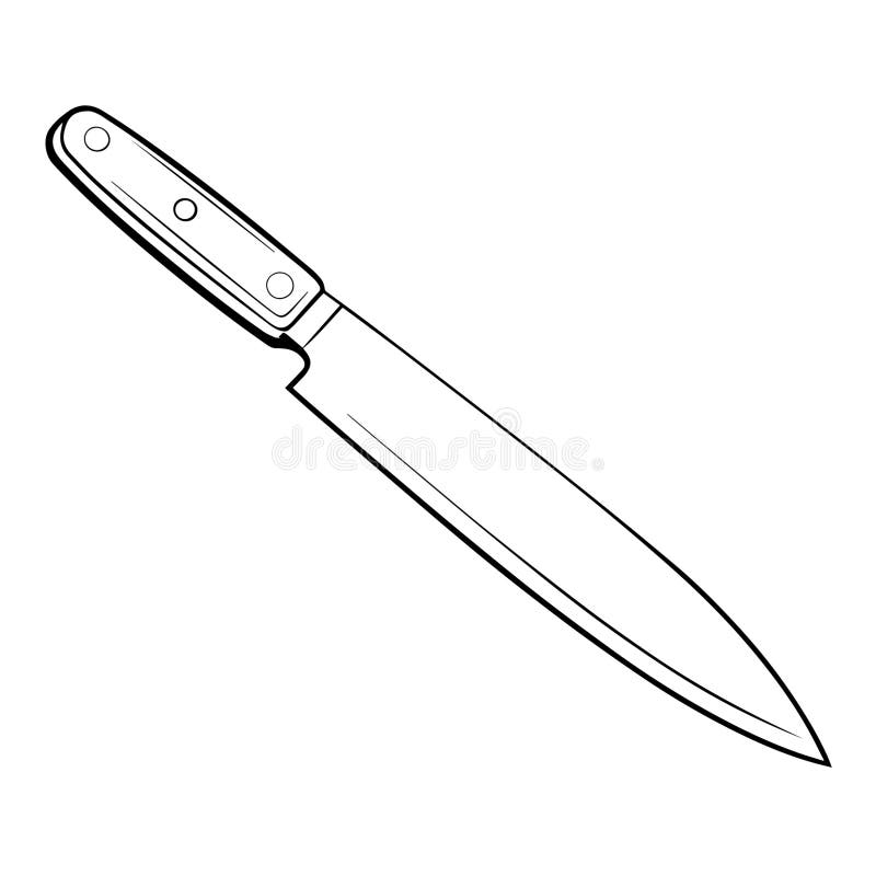 Minimalist Vector Outline of a Knife Icon for Versatile Use Stock ...