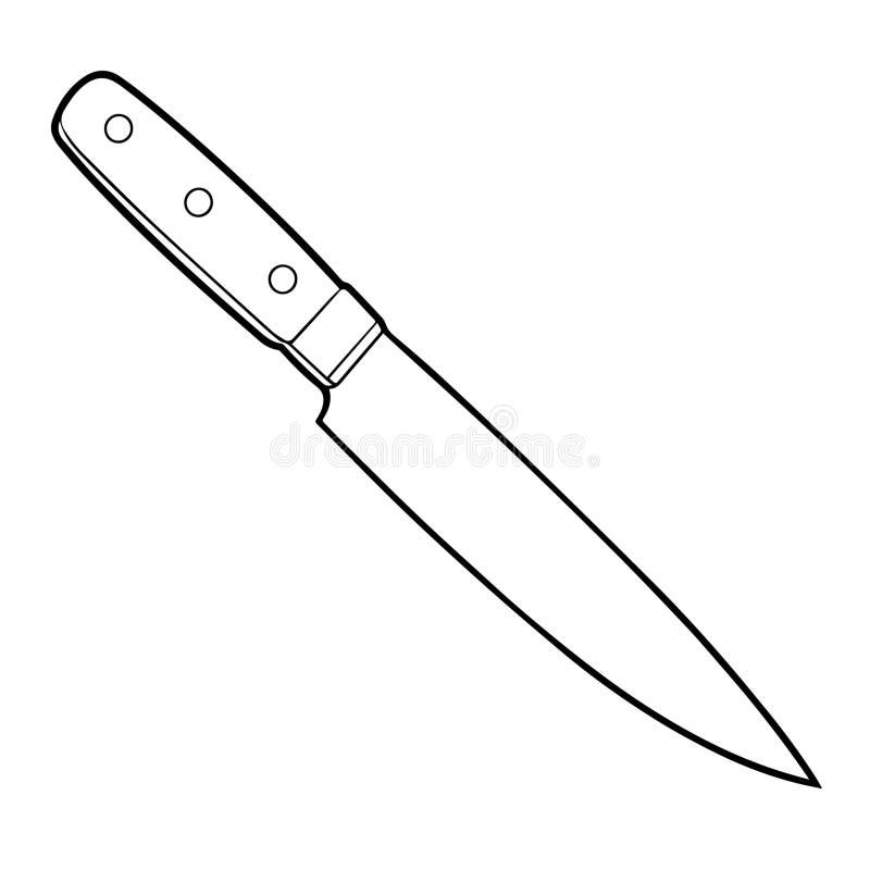 Minimalist Vector Outline of a Knife Icon for Versatile Use Stock ...
