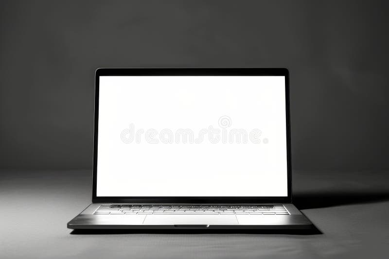 Sleek Laptop with Blank Screen on a Dark Background Ready for Branding ...