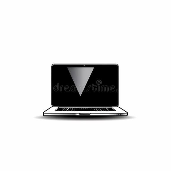 Sleek Laptop Displaying Triangle Symbol: Modern Tech Simplicity for ...