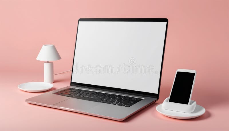 Sleek Laptop Mockup Displaying Vibrant Screen on Abstract Backdrop ...