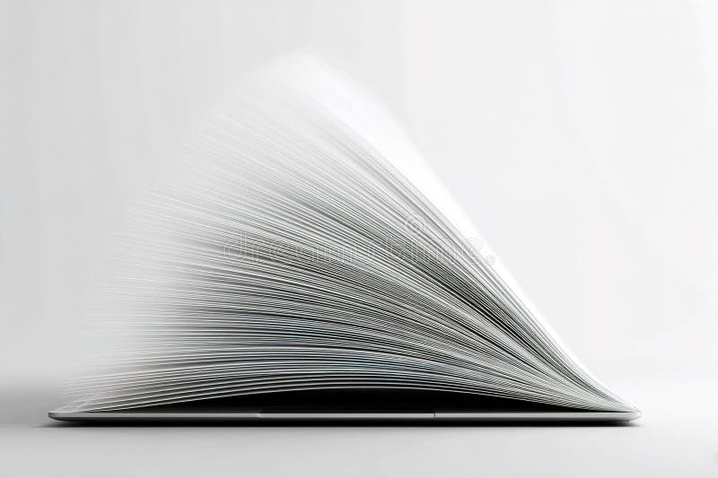 Creative Fusion of Paper and Technology Showcases an Open Laptop with ...