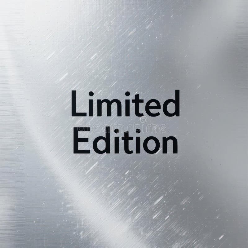 Sleek Limited Edition Text on Brushed Metal Background Stock Image ...