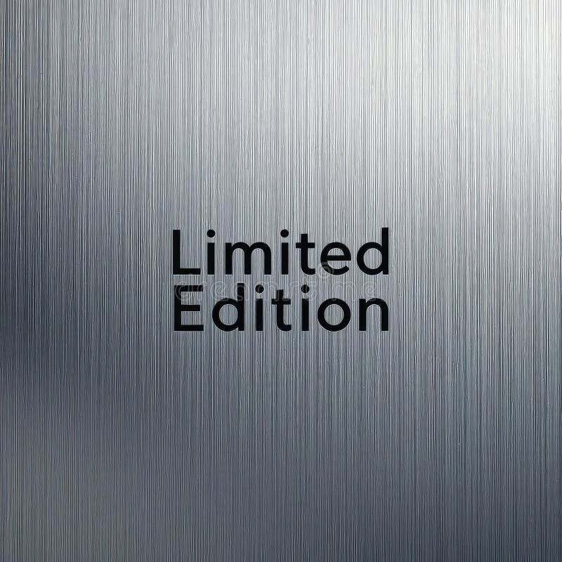 Sleek Limited Edition Text on Brushed Metal Background Stock Photo ...