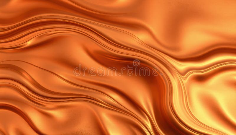 Sleek Liquid Copper Background with Flowing Waves and Smooth Texture ...