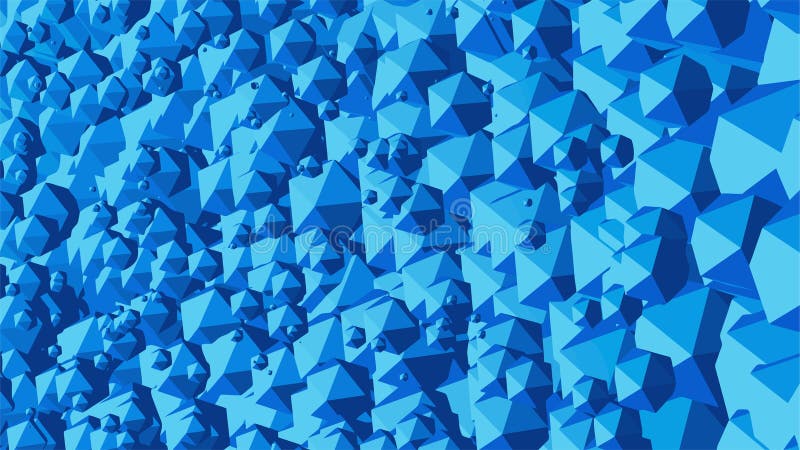 Futuristic Blue Low Polygon 3D Diamond Geometric Background Stock ...