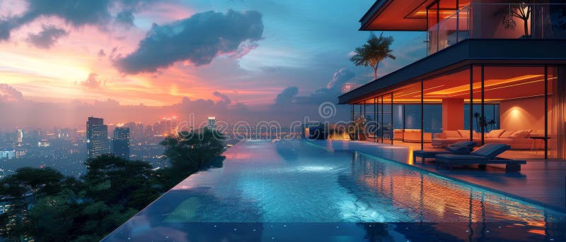 Sleek, Luxurious House with Rooftop Infinity Pool Overlooking City ...