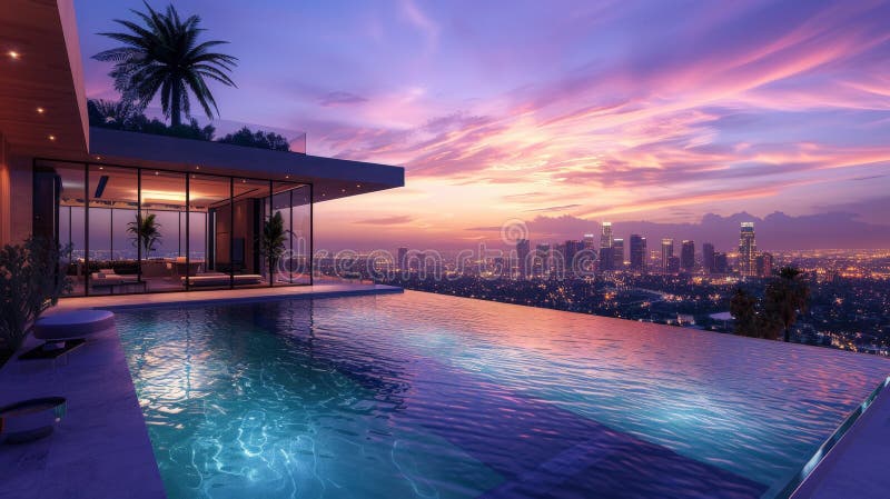 Sleek, Luxurious House with Rooftop Infinity Pool Overlooking City ...