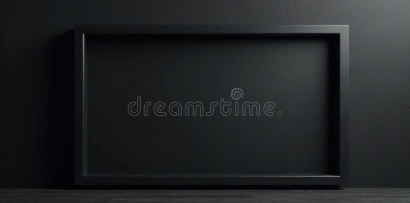 Sleek, Matte Black Frame Against a Deep Black Backdrop , Black ...