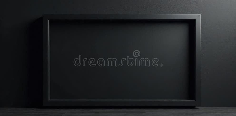 Sleek, Matte Black Frame Against a Deep Black Backdrop , Black ...