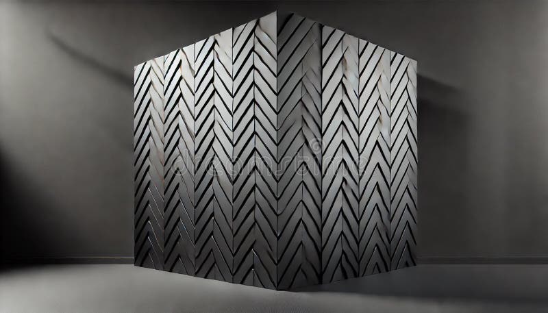 Diagonal Black Chevron Panels in High Contrast Stock Illustration ...